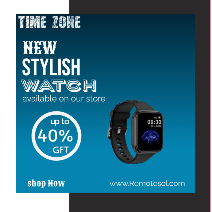 STYLISH WATCH Template | PosterMyWall