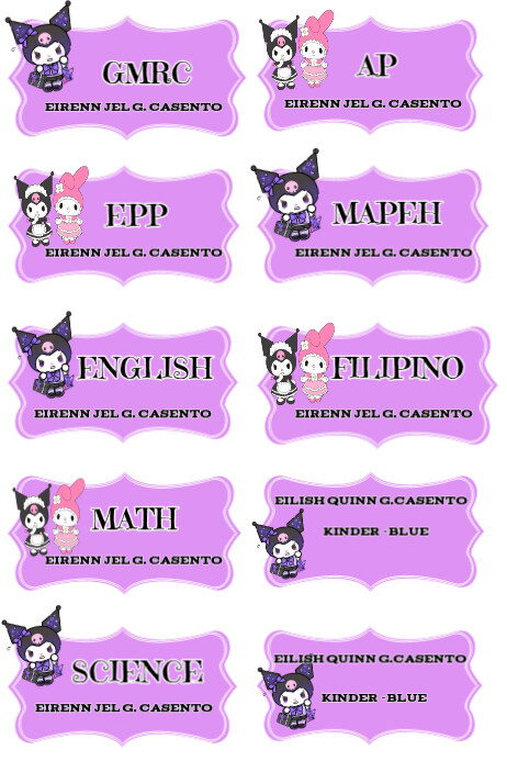 Szablon Subject names | PosterMyWall