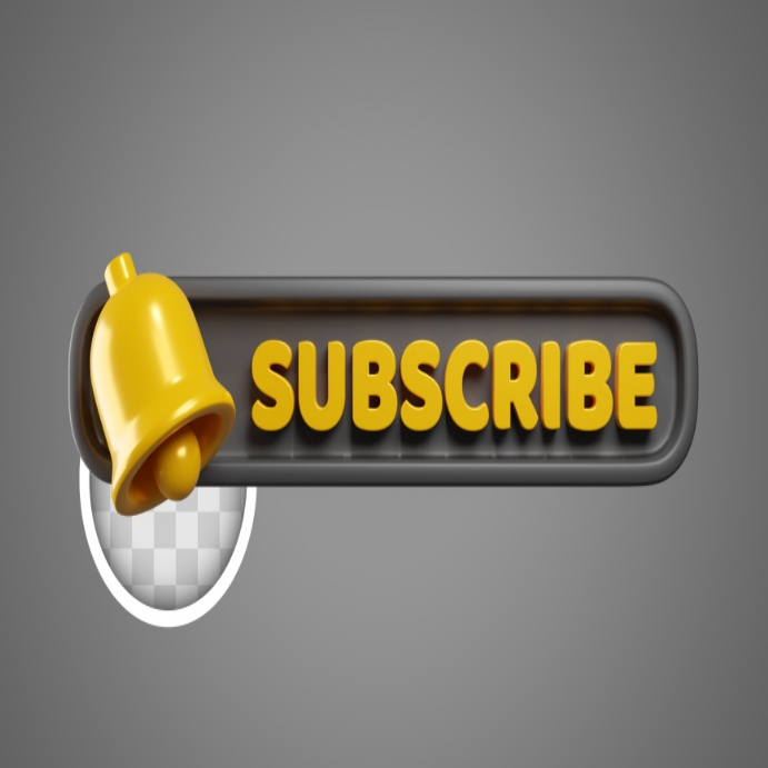 subscription icon with bell 3d illustration Template | PosterMyWall