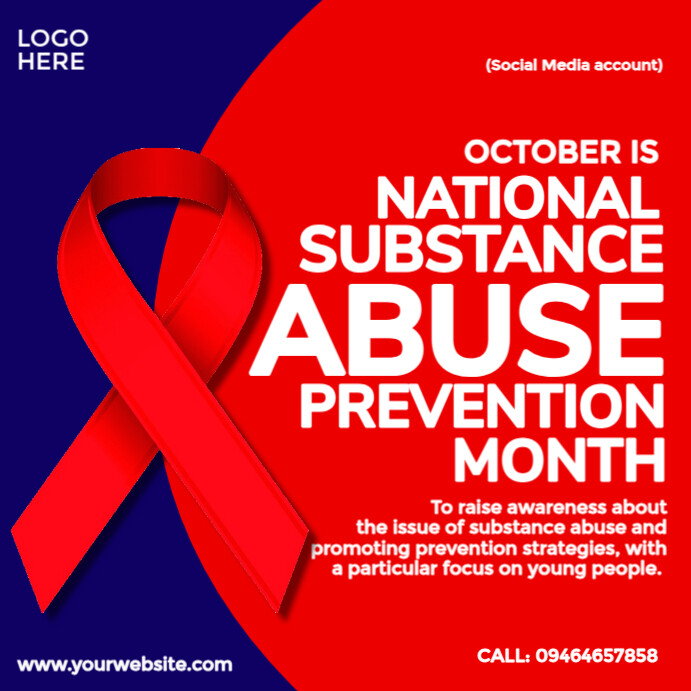 Substance Abuse Prevention Month Template | PosterMyWall