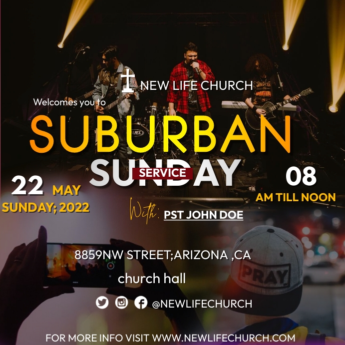 Suburban Sunday Template | PosterMyWall