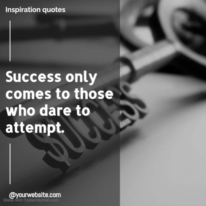 Success and motivational quote Template | PosterMyWall
