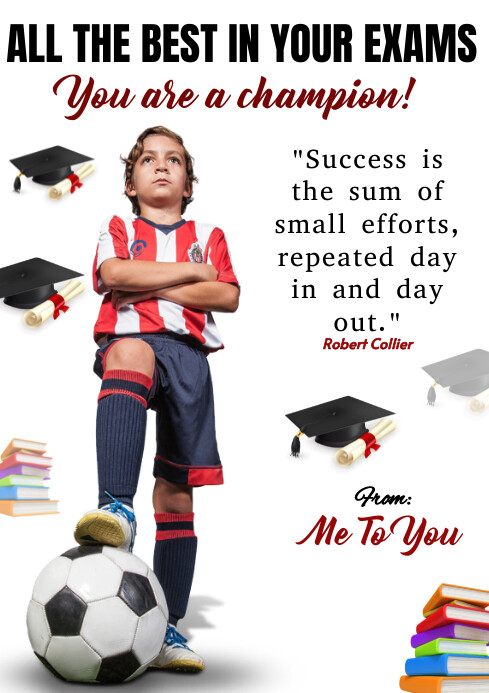 Plantilla de Success in Exams wishes Card Template | PosterMyWall