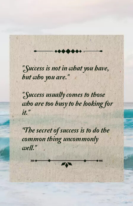 Success Quote Template | PosterMyWall