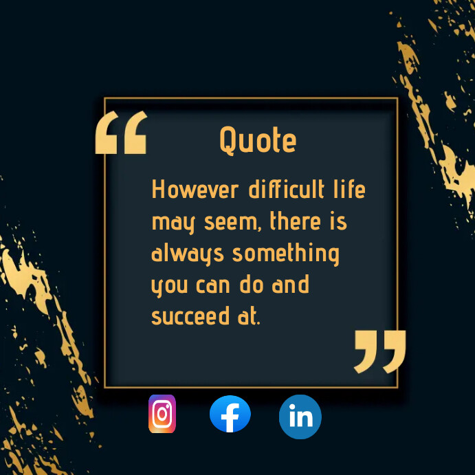 Success Quote Template | PosterMyWall