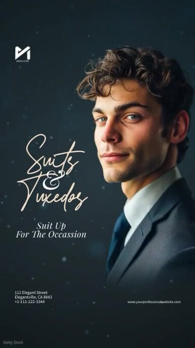 Suits & Tuxedos Social Media Ad | PosterMyWall