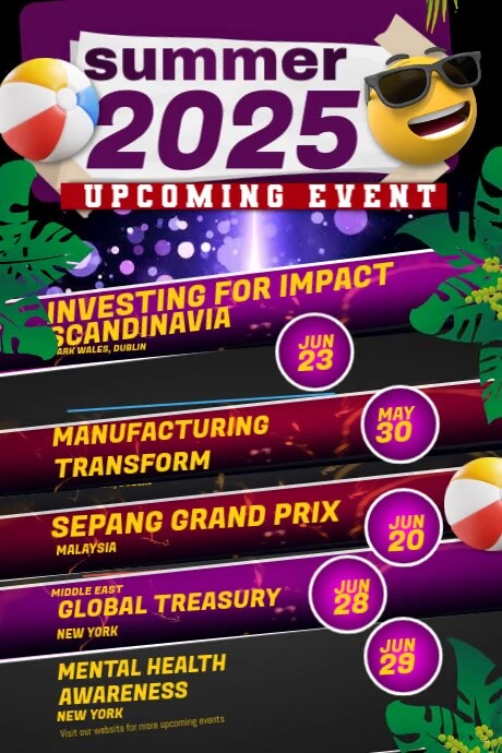 Summer 2025 Upcoming Event Template | PosterMyWall
