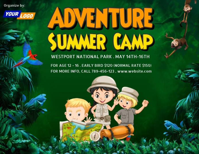 Summer adventure camp template | PosterMyWall