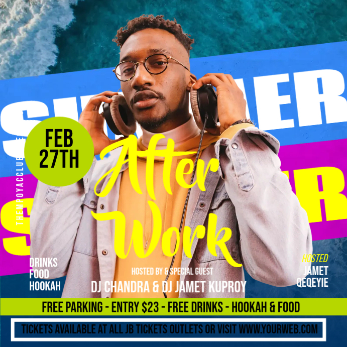 Summer Afterwork Party Templat | PosterMyWall