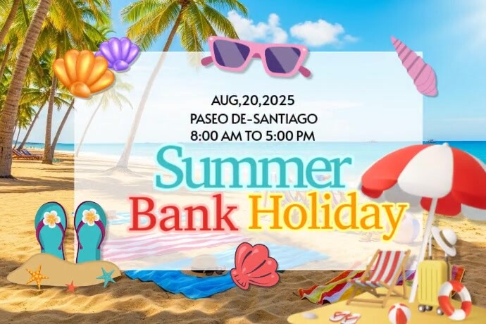 Copy of Summer bank holiday Beach Event | PosterMyWall