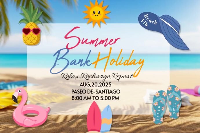 Copy of Summer bank holiday Beach Event | PosterMyWall