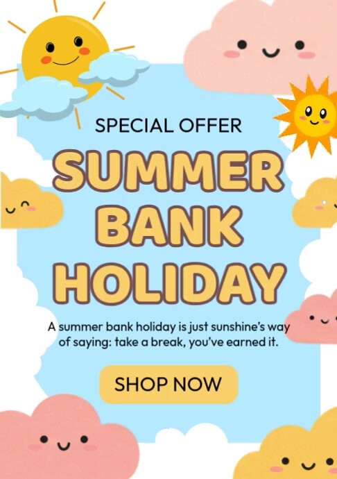 Summer Bank Holiday Offer Template | PosterMyWall