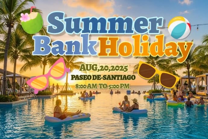 Copy of Summer bank holiday Pool Event | PosterMyWall