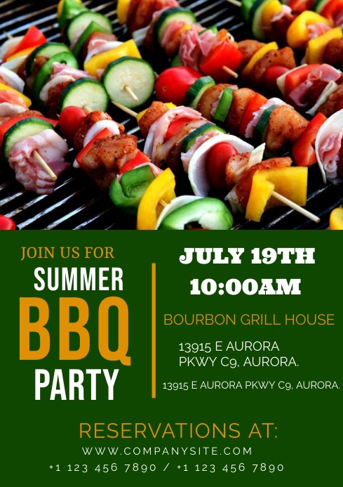 Summer barbecue poster template | PosterMyWall