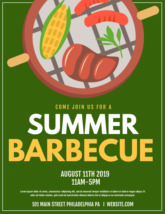 Summer Barbeque Template | PosterMyWall