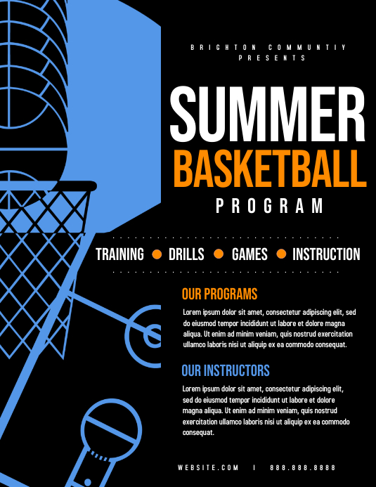 Summer Basketball Template | PosterMyWall