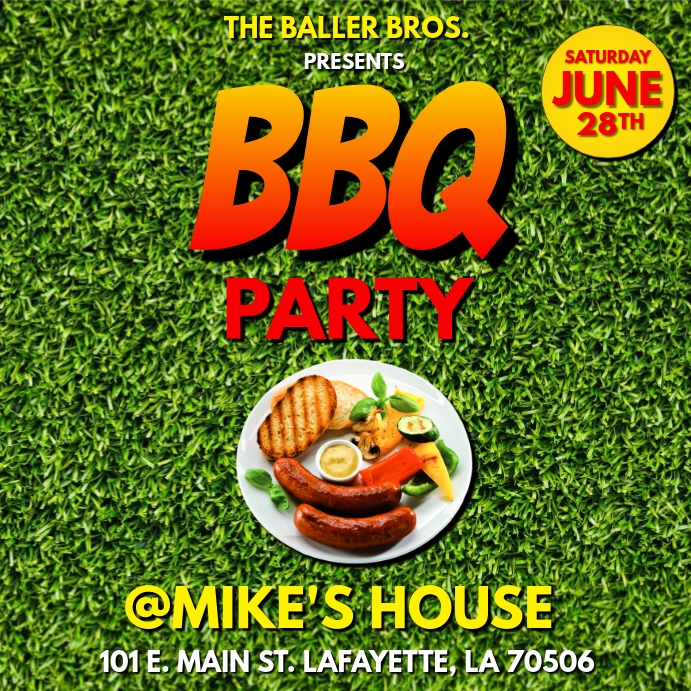 Copy of SUMMER BBQ PARTY FLYER TEMPLATE | PosterMyWall