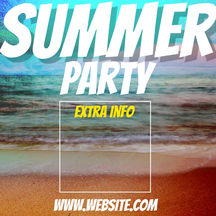 Copy of summer beach event ad social media | PosterMyWall