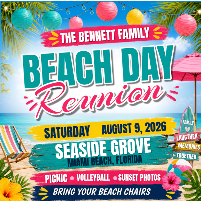 Family Beach Reunion Template | PosterMyWall