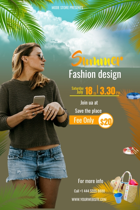 summer beach fashion design Template | PosterMyWall