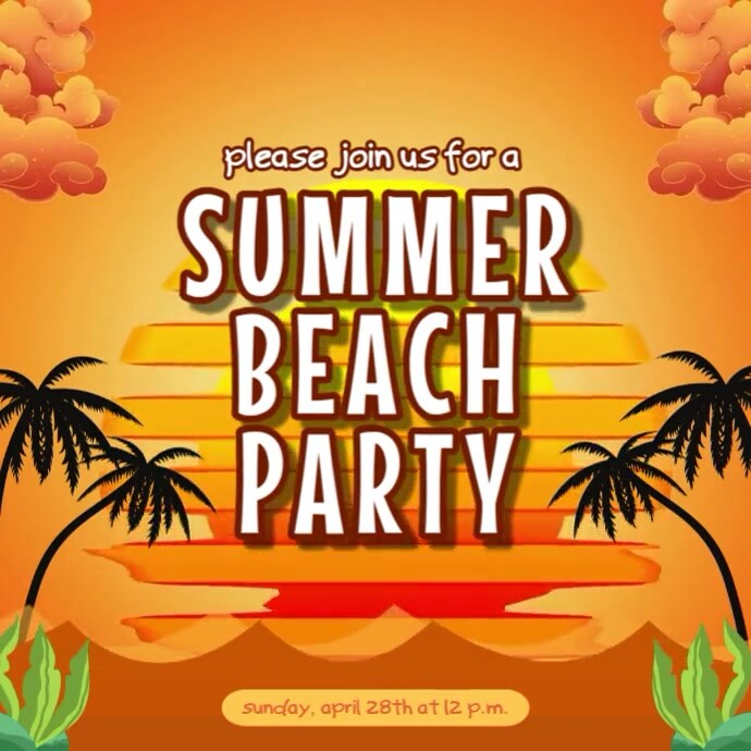 Plantilla de SUMMER BEACH PARTY ADS | PosterMyWall