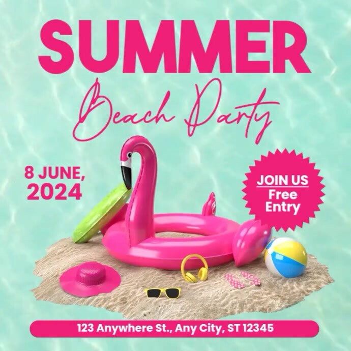 Copy of Summer Beach Party Ads | PosterMyWall