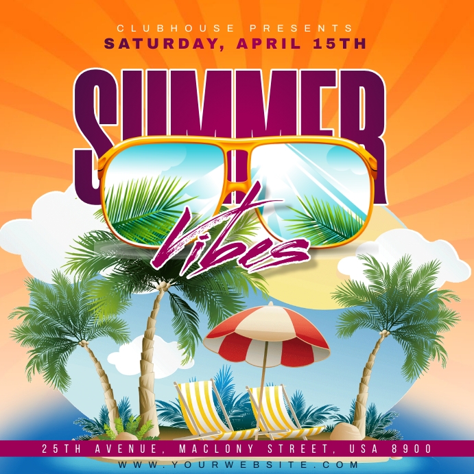 Summer Beach Party Template | PosterMyWall