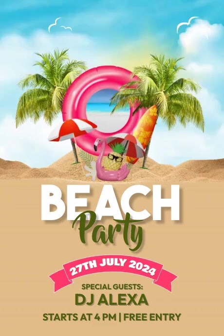 Summer Beach Party Templat | PosterMyWall