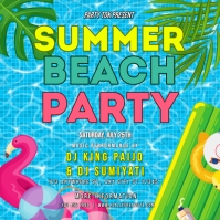 Summer Beach party template | PosterMyWall