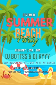 Summer Beach Party Template | PosterMyWall