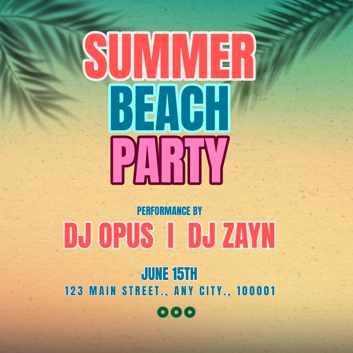 Copy of Summer Beach Party | PosterMyWall