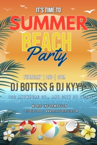 Summer Beach Party Template | PosterMyWall