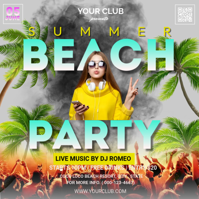 summer beach party Template | PosterMyWall