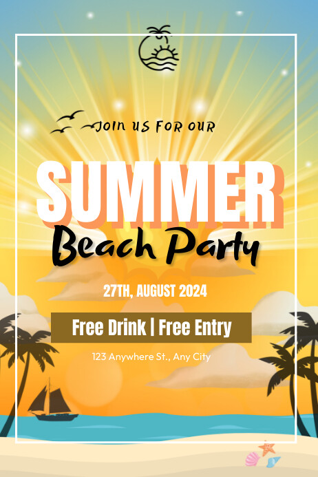 summer beach party Template | PosterMyWall