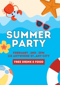 Summer Beach Party Template | PosterMyWall