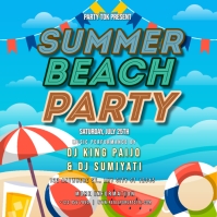 Summer Beach party template | PosterMyWall