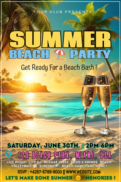 Copy of Summer beach party | PosterMyWall