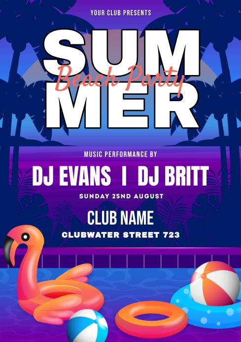 Copy of Summer Beach Party | PosterMyWall