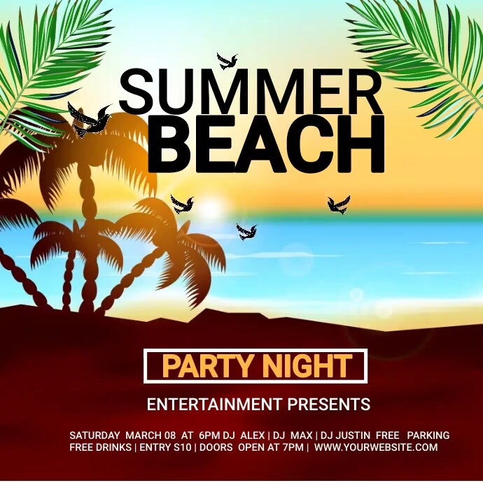 Summer beach party Template | PosterMyWall
