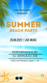 Beach Night Summer Party Template | PosterMyWall