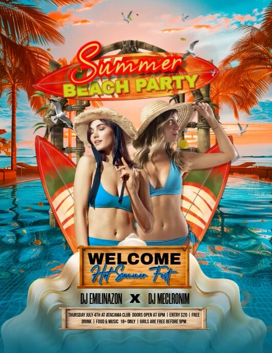 Copy of Summer beach party | PosterMyWall