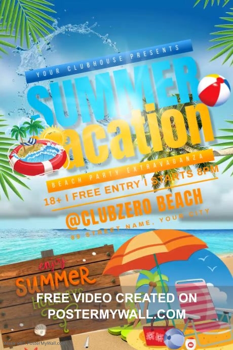 Summer Beach Party Template | PosterMyWall