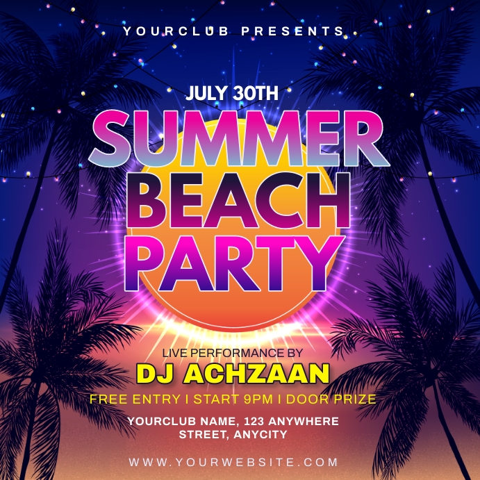 Copy of Summer Beach Party | PosterMyWall