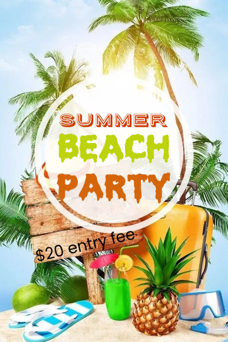Plantilla de Summer beach party | PosterMyWall