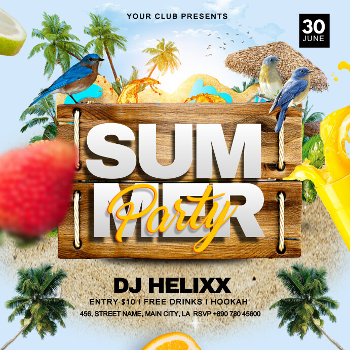 summer beach party Template | PosterMyWall