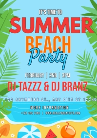 Summer Beach Party Template | PosterMyWall