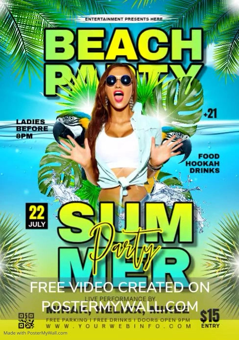 Copy of SUMMER BEACH PARTY | PosterMyWall