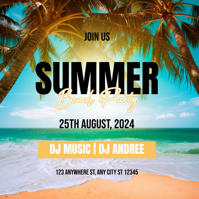summer beach party Template | PosterMyWall