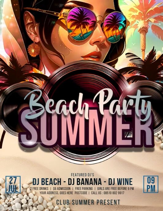Copy of summer beach party | PosterMyWall