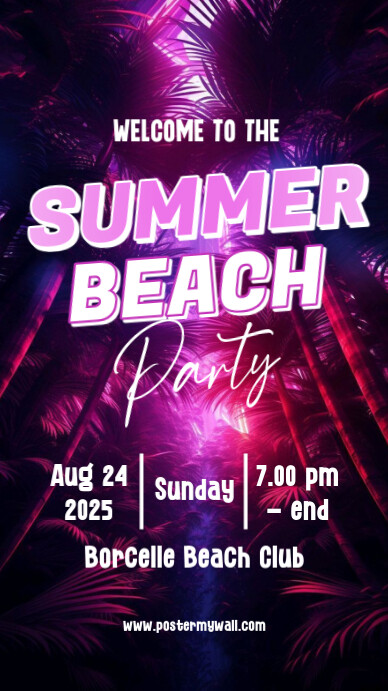 Summer Beach Party Template | PosterMyWall
